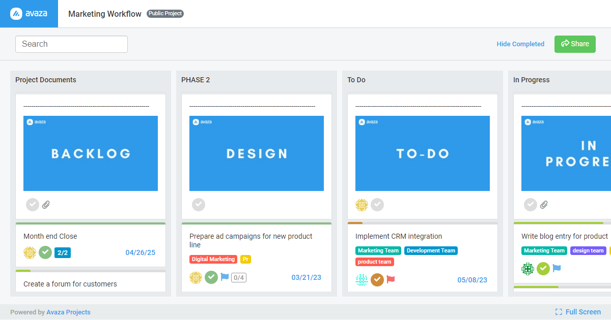 Marketing Workflow - Public Project