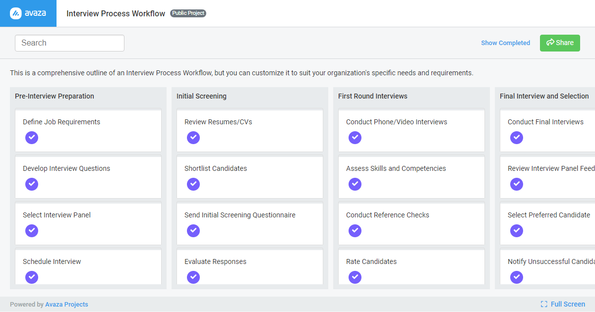 Interview Process Workflow - Public Project